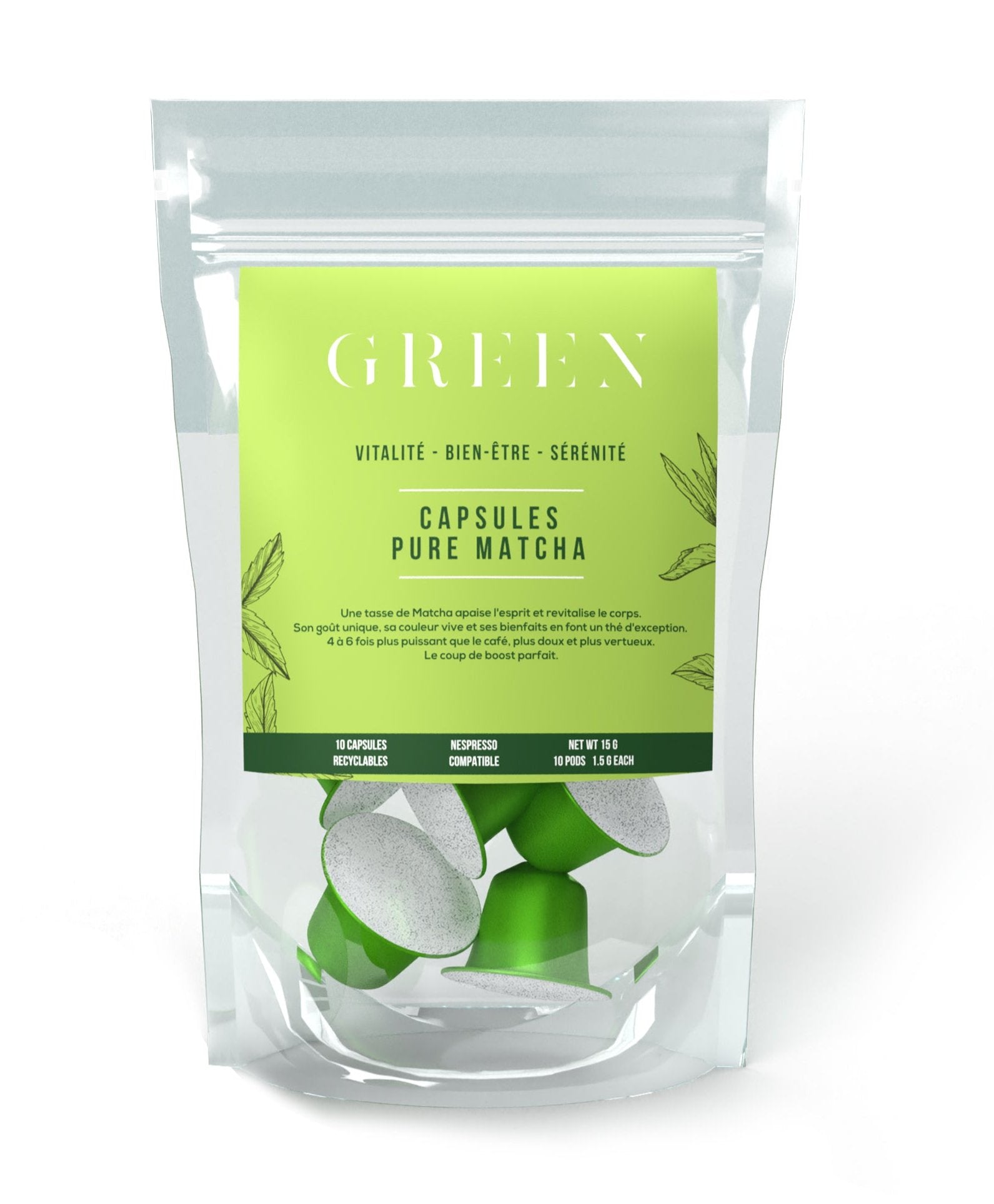 Capsules de Matcha Compatibles Nespresso – GREEN